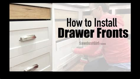 How To Easily Install Cabinet Drawer Fronts Youtube
