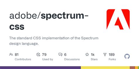 Github Adobespectrum Css The Standard Css Implementation Of The Spectrum Design Language