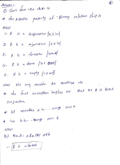 Problem 422 Five Basic Properties Of Binary Relations R A B Are