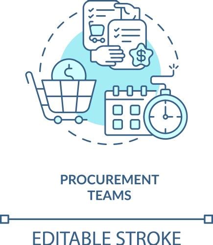 Procurement Management Concept For Infographic Vector Image
