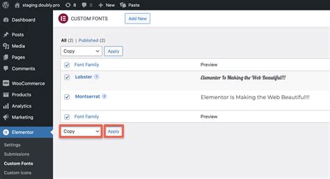 Migrate Elementor Custom Fonts Between Websites Doubly
