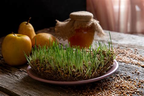 싹이 트는 밀알 꿀 잘 익은 사과와 배가 거친 나무 배경에 있습니다 낮은 키의 어두운 사진 가을에 대한 스톡 사진 및 기타 이미지 Istock