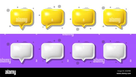 Set Of D Speech Bubble Icons Speak Bubble Text Chatting Box Chat Dialog Icon Empty D
