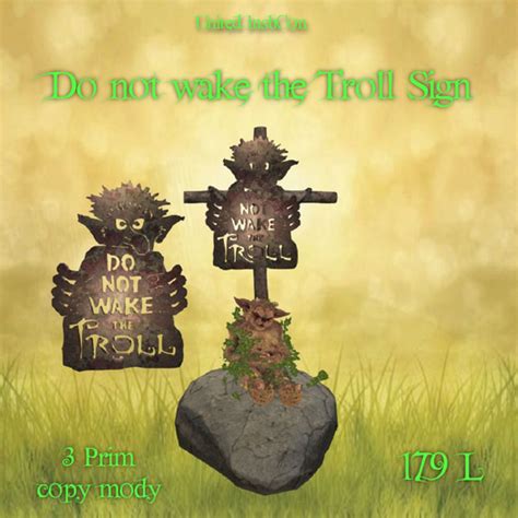 Second Life Marketplace Ui Do Not Wake The Troll Sign V