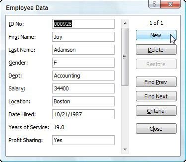 How To Add Records To An Excel Table Dummies How To Add Records To An Excel Table Dummies