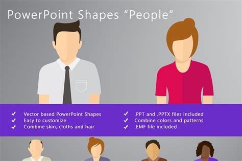 Powerpoint Shapes People ~ Powerpoint Templates ~ Creative Market