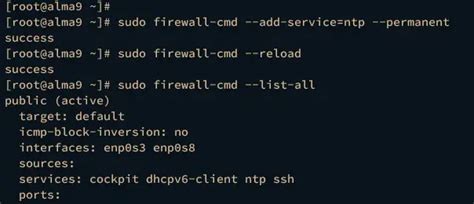 guide to set up chrony as ntp server and client on almalinux 9