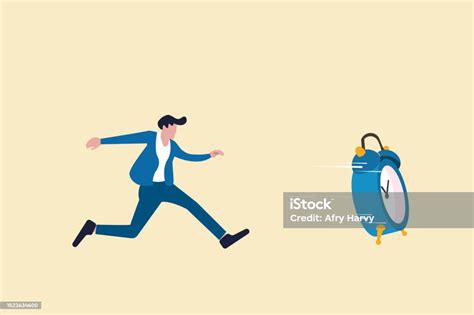 사업가는 시계 좌절의 개념 마감 시간을 따르고 서둘러 일을 마칩니다 갇힌에 대한 스톡 벡터 아트 및 기타 이미지 갇힌 개념