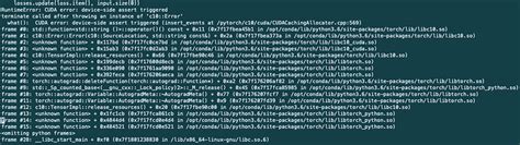 cuda error device side assert triggered insert events at pytorch c10