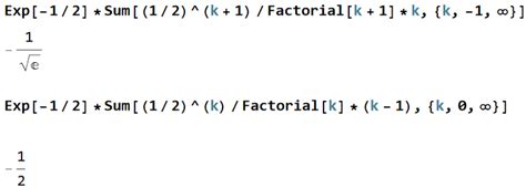 Error Trapping Weird Summation Result Computing The Expectation Of Poisson Random Variable