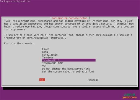 使用console Setup配置文件更改linux系统控制台字体类型和大小linux美化云网牛站