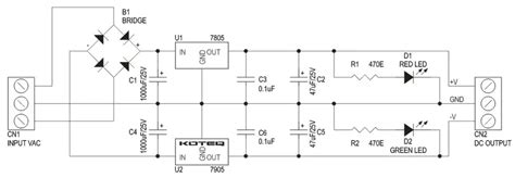 Power Supply Circuit Diagram Using 7805