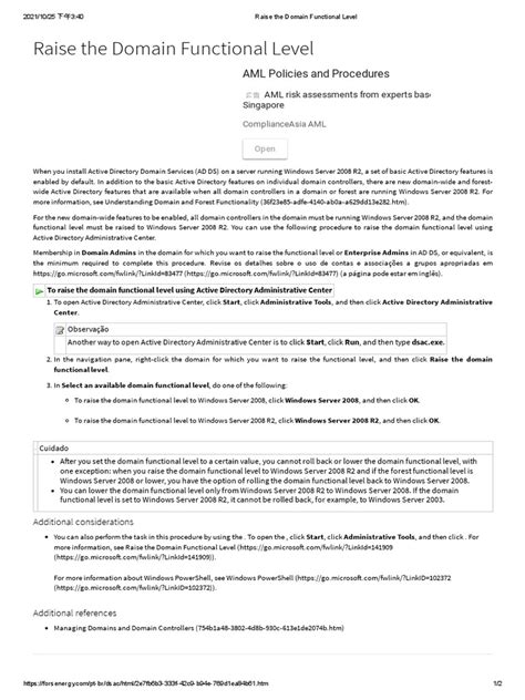 Raise The Domain Functional Level Pdf Active Directory Software