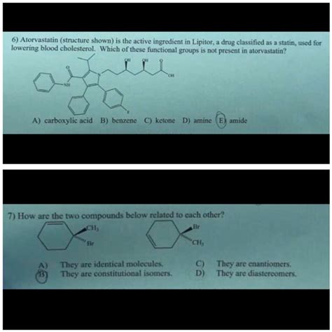 6 Atorvastatin Structure Shown Is The Active Ingredient In Lipitor Drug Classified As 2 Slatin