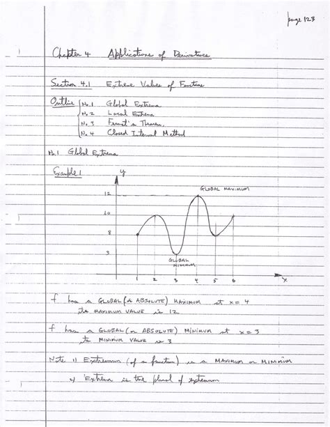 Calculus I Applications Of Derivatives Notes Math 1634 Docsity