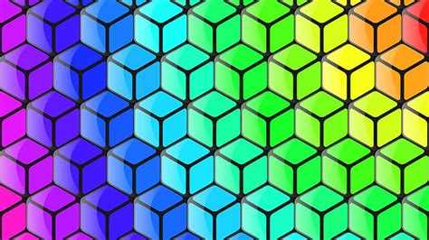 요약 3d Abstract Cgi 디지털 아트 미니멀리즘 입방체 화려한 빛나는 광택있는 기하학 도형 삽화 무늬 Hd 배경 화면