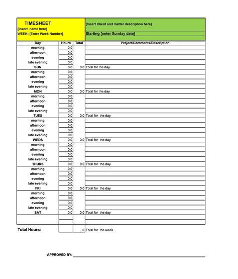 40 Free Timesheet Templates in Excel ᐅ TemplateLab