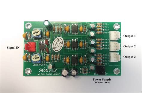 M As3 Audio Signal Splitter Low Noise Stereo 1 Input To 3 Output Motronix