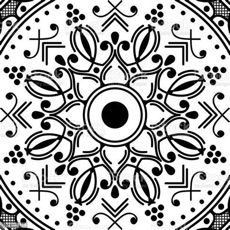 만다라 기하학적 패턴과 추상 그래픽 사각형 배경입니다 벡터 일러스트레이션 0명에 대한 스톡 벡터 아트 및 기타 이미지 0명 검은색 꽃 식물 Istock