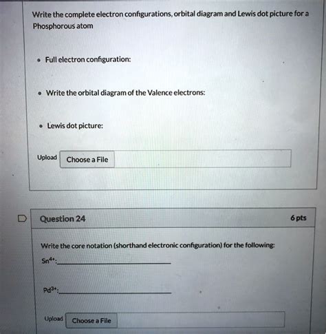 Write The Complete Electron Configurations Orbital Diagram And Lewis Dot Picture For A