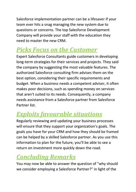 Ppt Key Benefits Of Hiring A Salesforce Partner From The Salesforce