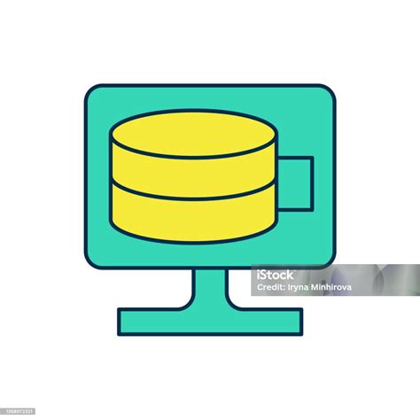 흰색 배경에 격리된 윤곽선 클라우드 데이터베이스 아이콘입니다 클라우드 컴퓨팅 개념 데이터 전송이 있는 디지털 서비스 또는 앱입니다 벡터 가득 찬에 대한 스톡 벡터 아트 및