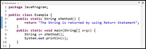 Java Return Types String