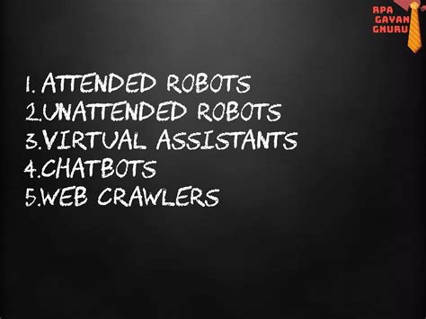 5types Of Rpa Robots PDF