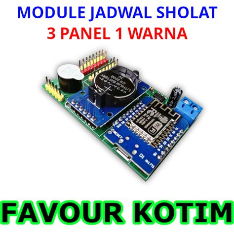 jual controller jws jam sholat wifi murah esp8266 untuk 3 panel p10