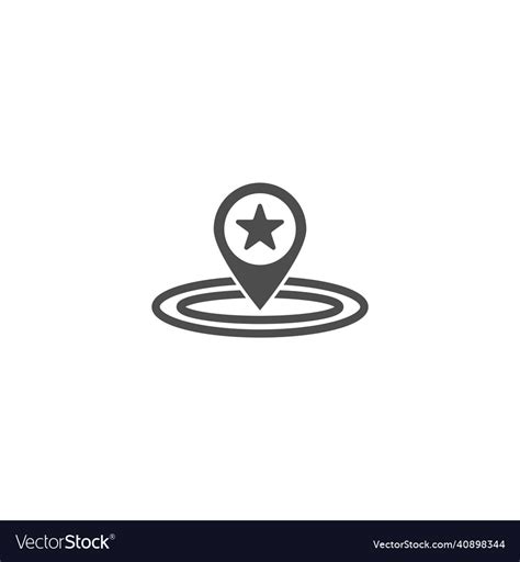 Map Pointer Icon Flat Design Template Royalty Free Vector