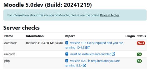 Admin Environment Database Mariadb 10 4 28 Mariadb Moodledocs