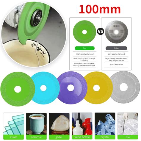 100mm 유리 커팅 디스크 다이아몬드 대리석 톱날 세라믹 타일 옥 특수 연마 커팅 블레이드 샤프 브레이징 그라인딩 디스크