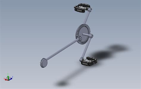 无链轴驱动自行车使用锥齿轮 SOLIDWORKS 2015 模型图纸下载 懒石网