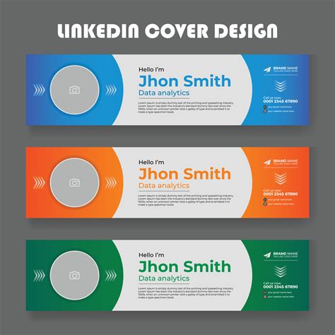Corporate Linkedin Cover And Banner Design Template Set Background For