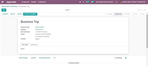 Approval Module In Odoo 13