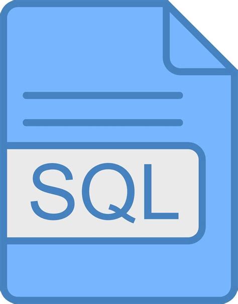 Sql File Format Line Filled Blue Icon 43647860 Vector Art At Vecteezy