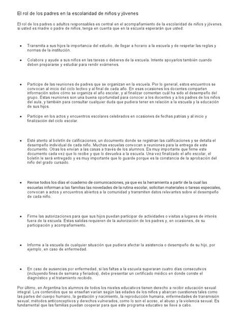 El Rol De Los Padres En La Escolaridad De Niños Y Jóvenes Descargar