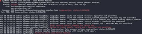 load kernel modules error r debian