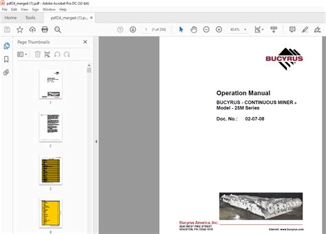 Cat Bucyrus Continuous Miner 25m Series Operation Manual 02 07 08 Pdf