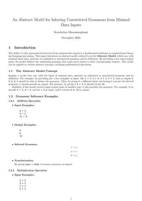 Pdf An Abstract Model For Inferring Unrestricted Grammars From