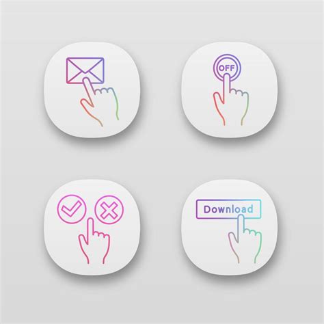 Click App Icons Set Message Accept And Decline Turn Off Download