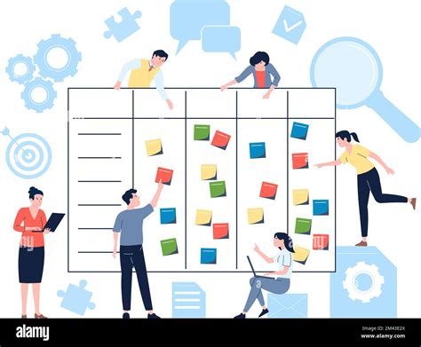 Kanban Board Project Management Agile Teams Notes On Boards Office Planning And Lead Tasks