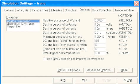 Simulation Settings In OrCAD Spice Download Scientific Diagram