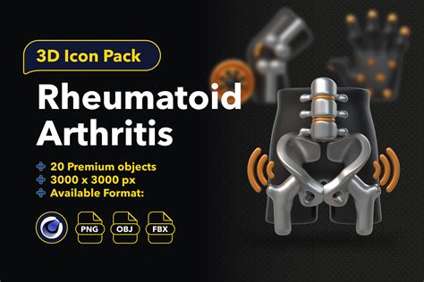Premium Rheumatoid Arthritis 3d Illustration Pack From Healthcare And Medical 3d Illustrations