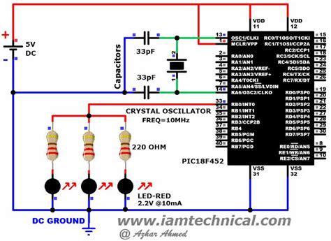 Microchip Pic18f452 Leds Blinking Code Using C Language Pic