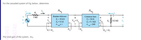 Solved For The Cascaded System Of Fig Below Determine The Chegg