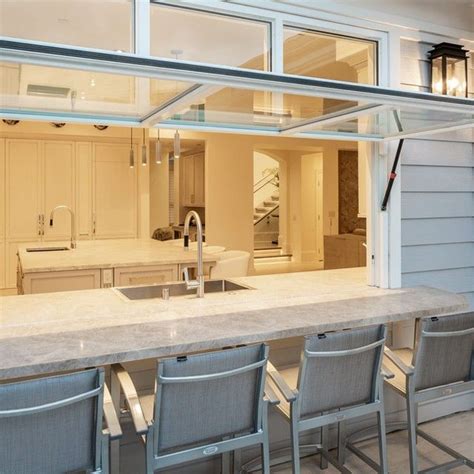Outdoor Deck In Mountains Gallery Kitchen Pass Through Window