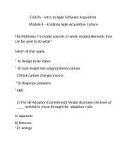 CLE Intro To Agile Software Acquisition Module Docx CLE Intro To Agile Software