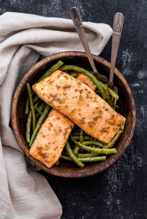 Sheet Pan Honey Mustard Salmon And Green Beans Recipe Runner