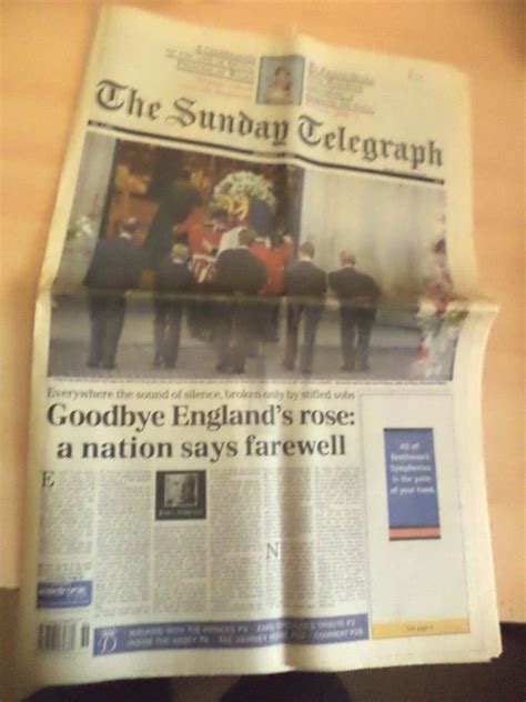Telegraph Old Vintage Orig Newspaper 7 Sept 1997 Royalty Death Princess